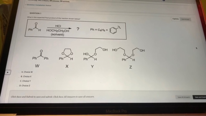 Solved QUESTION PhH HCI HOCH-CH2OH (solvent) ? Ph-CHY A | Chegg.com