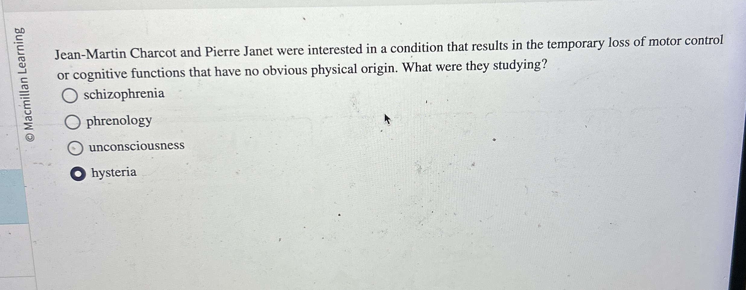 Solved Jean-Martin Charcot and Pierre Janet were interested | Chegg.com