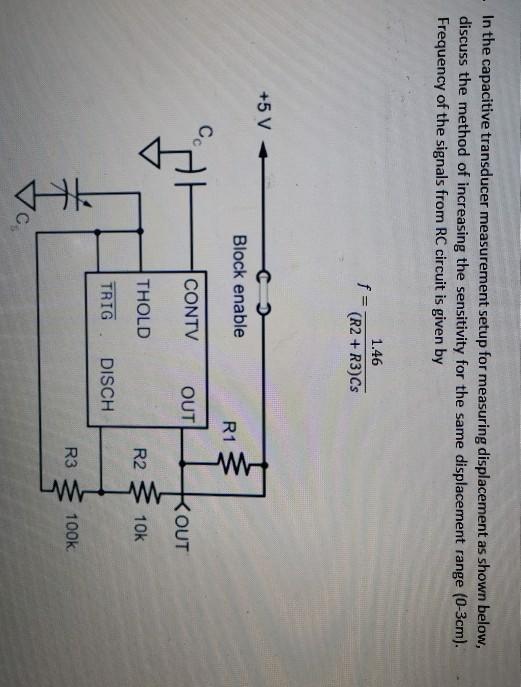 Solved In The Capacitive Transducer Measurement Setup For