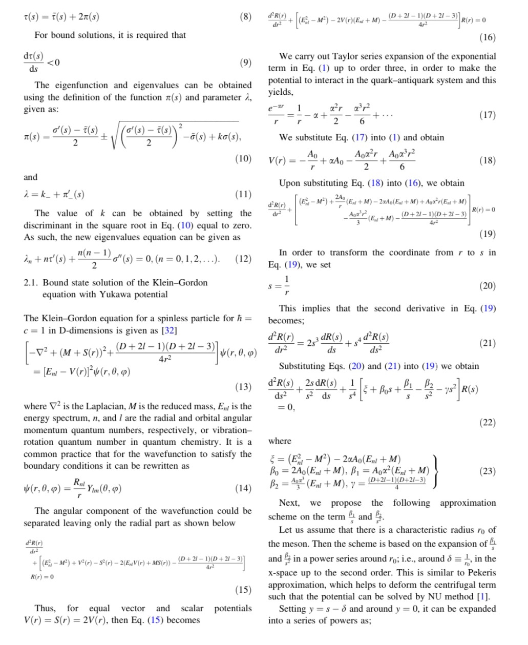 Solved τ(s)=tilde(τ)(s)+2π(s)For bound solutions, it is | Chegg.com