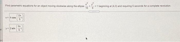 Solved Find parametric equations for an object moving | Chegg.com