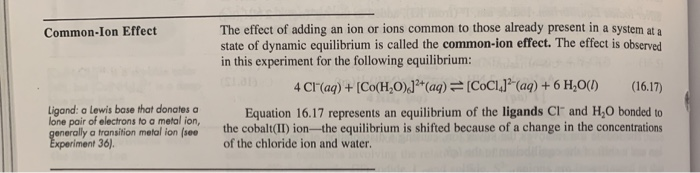 Question 12 10 pts The color of the CoCl2 aqueous | Chegg.com