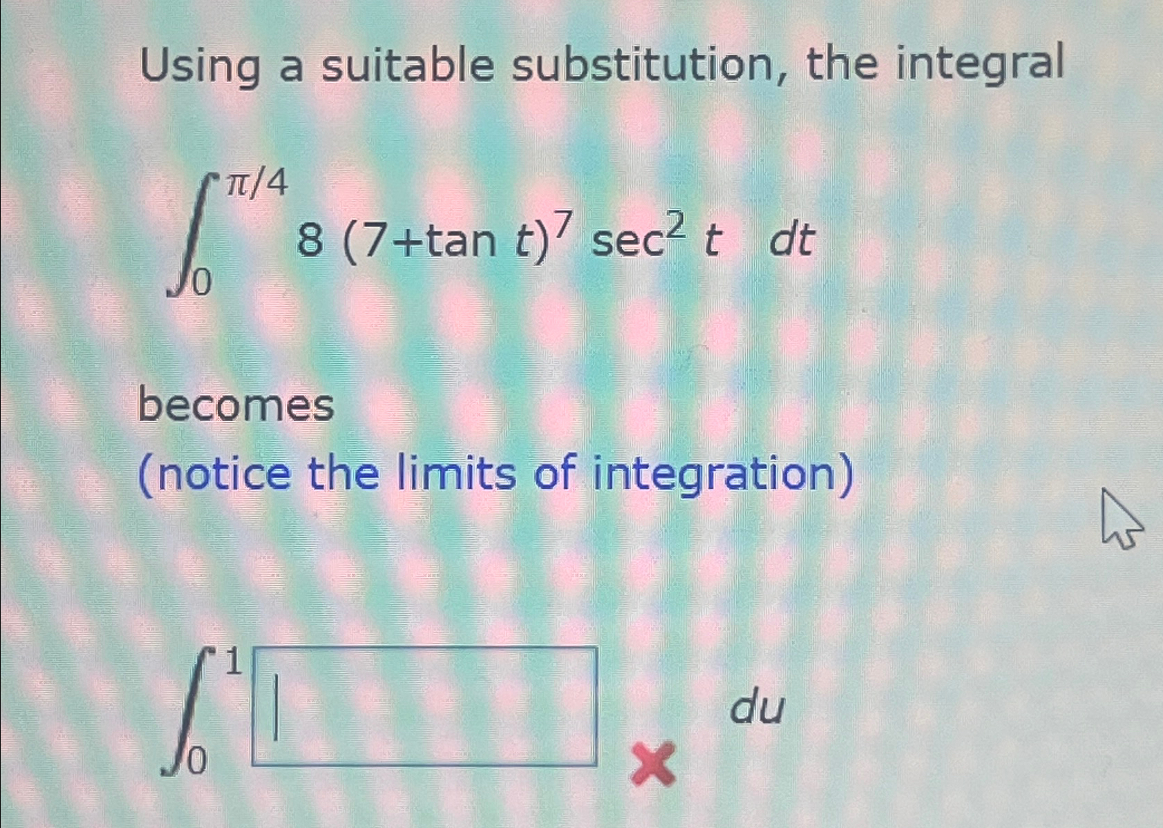 Solved Using a suitable substitution, the | Chegg.com