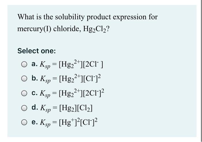 Solved What is the solubility product expression for | Chegg.com