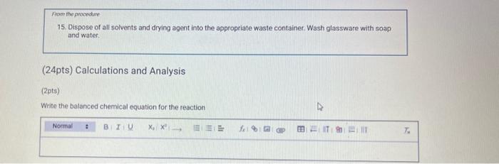 Solved Volume of cyclohexanol (ml) REPORT SUMMARY From the | Chegg.com