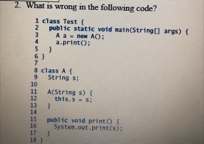 Solved 1. What is wrong with the following program? (a) (b) | Chegg.com