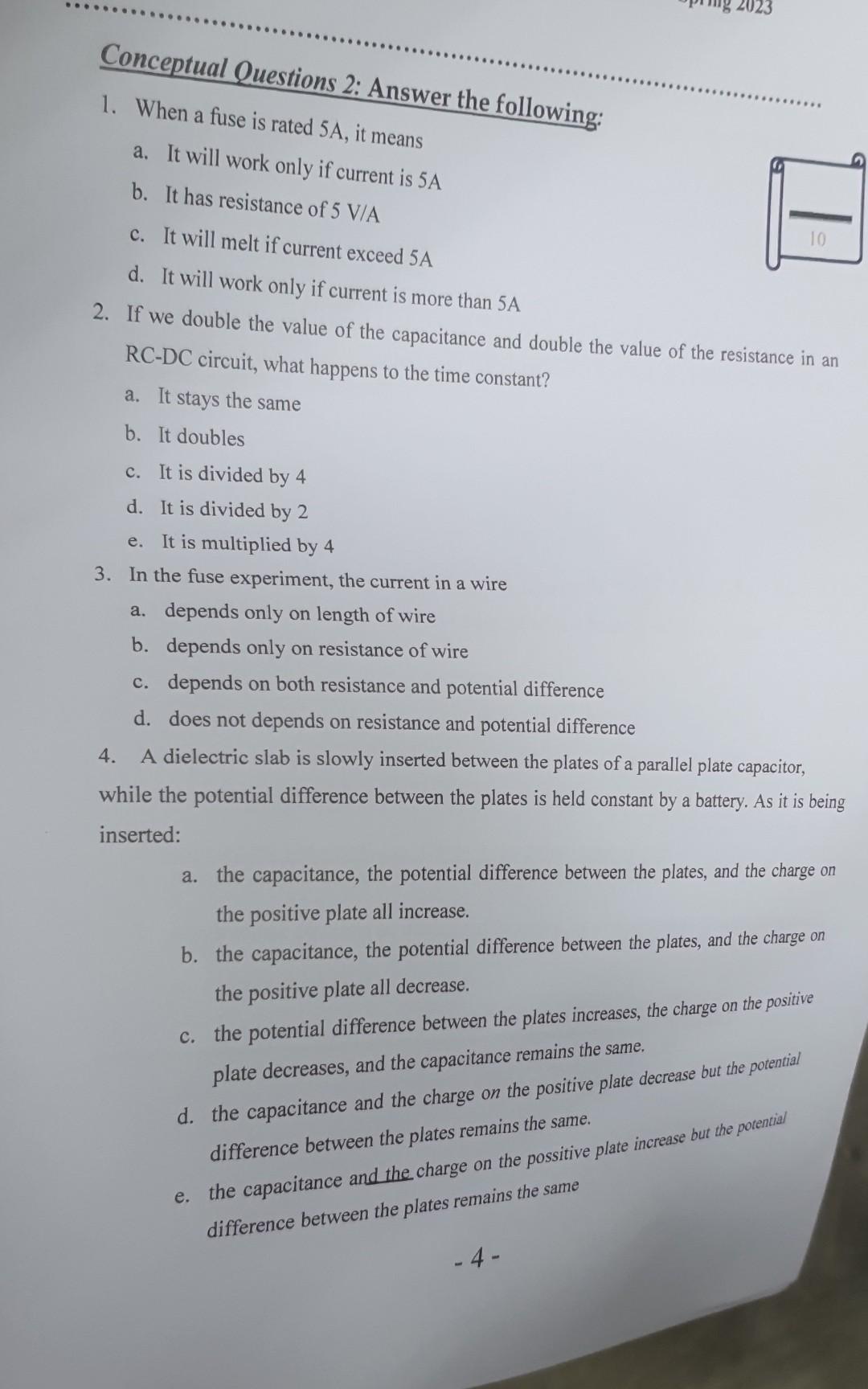Solved Conceptual Questions 2: Answer the following: 1. When | Chegg.com