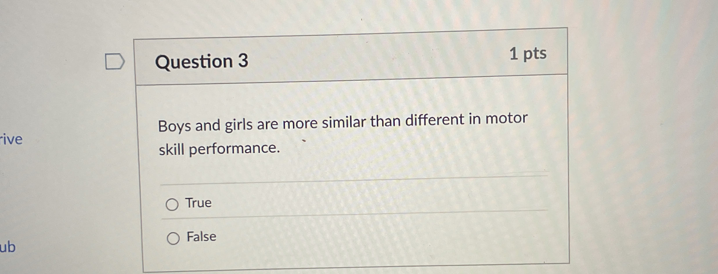 Solved Question 31 ﻿ptsBoys and girls are more similar than | Chegg.com