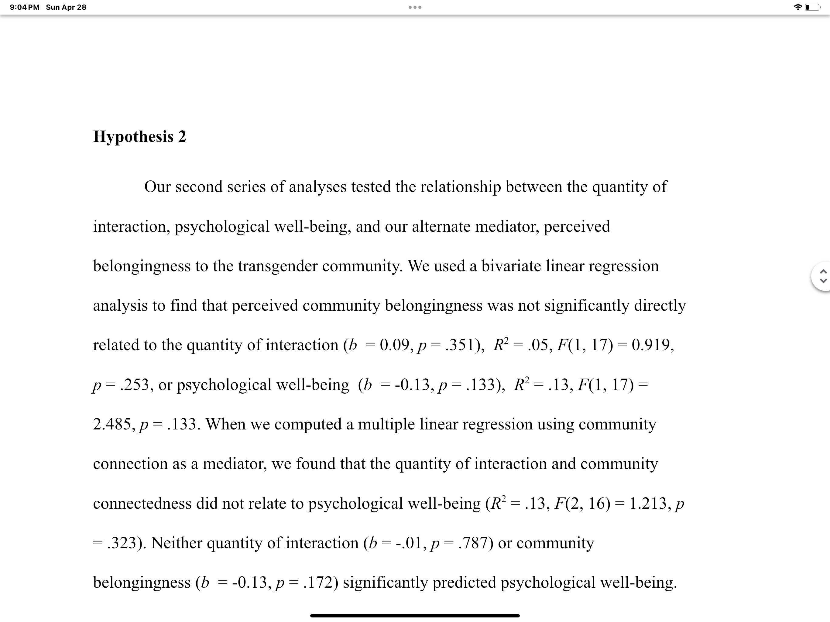 Solved Report of related univariate statistics (TABLE OR IN | Chegg.com