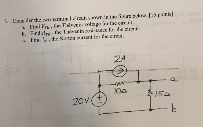 Solved 3. Consider the two-terminal circuit shown in the | Chegg.com