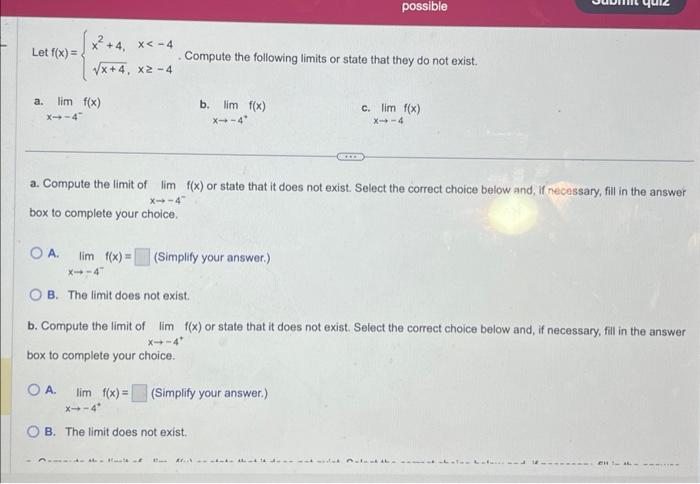 Solved Let f(x)={x2+4,x+4,x