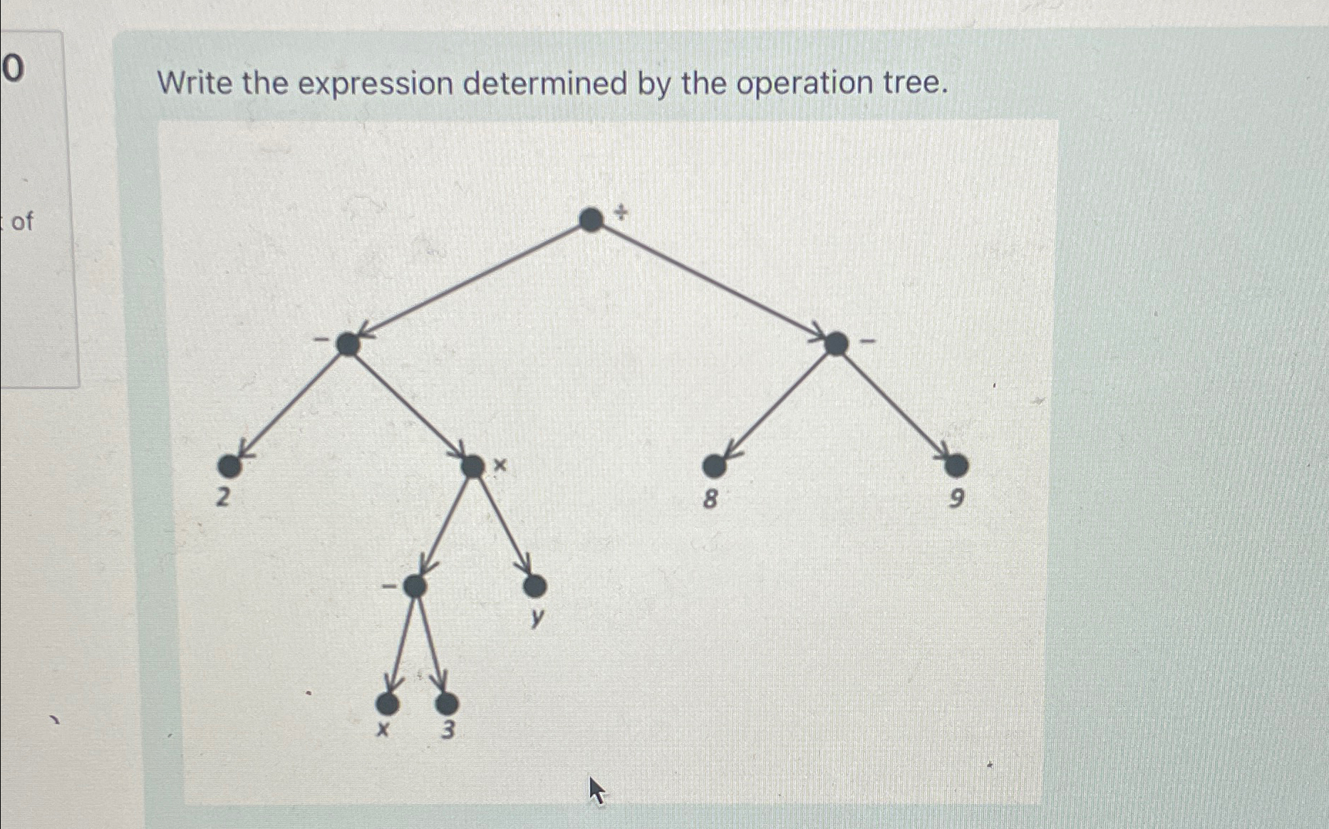 Solved Write the expression determined by the operation | Chegg.com