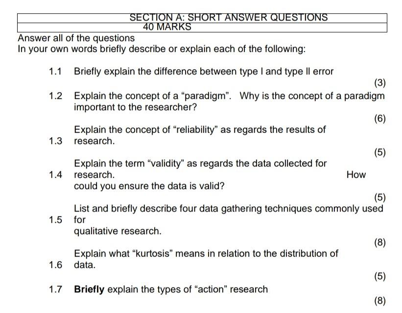 40 MARKS nswer all of the questions your own words | Chegg.com