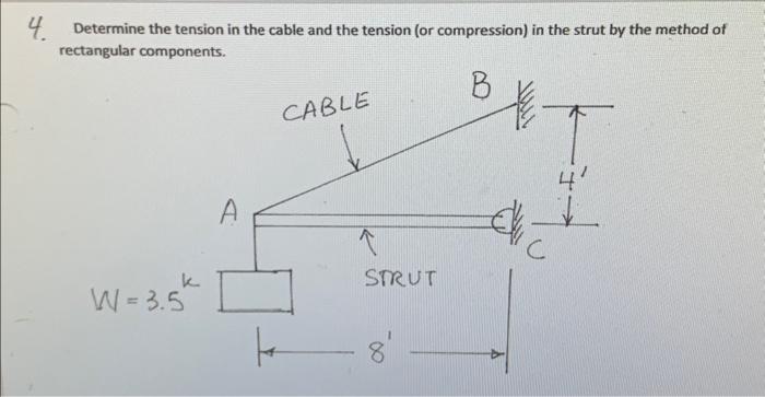 Solved Determine the tension in the cable and the tension | Chegg.com