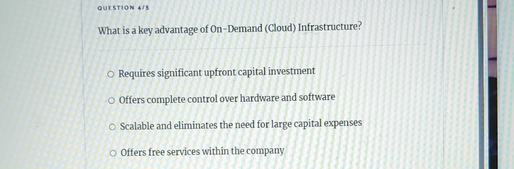 Solved QUESTION 45What is a key advantage of On-Demand | Chegg.com