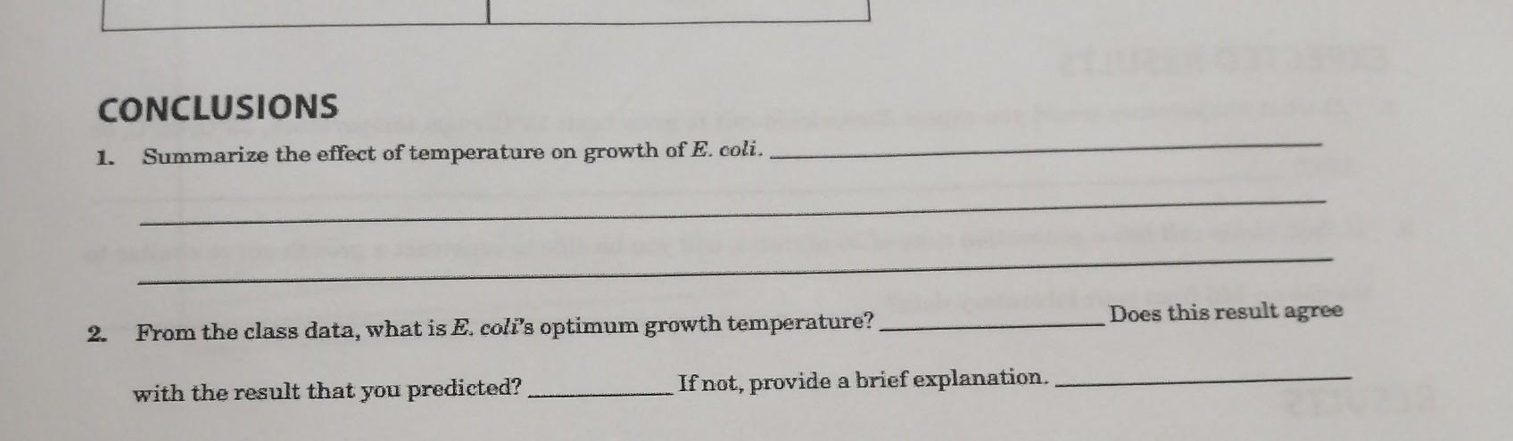 Solved CONCLUSIONS 1. Summarize the effect of temperature on | Chegg.com