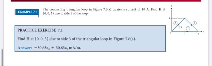 Solved EXAMPLE 7.1 The conducting triangular loop in Figure | Chegg.com