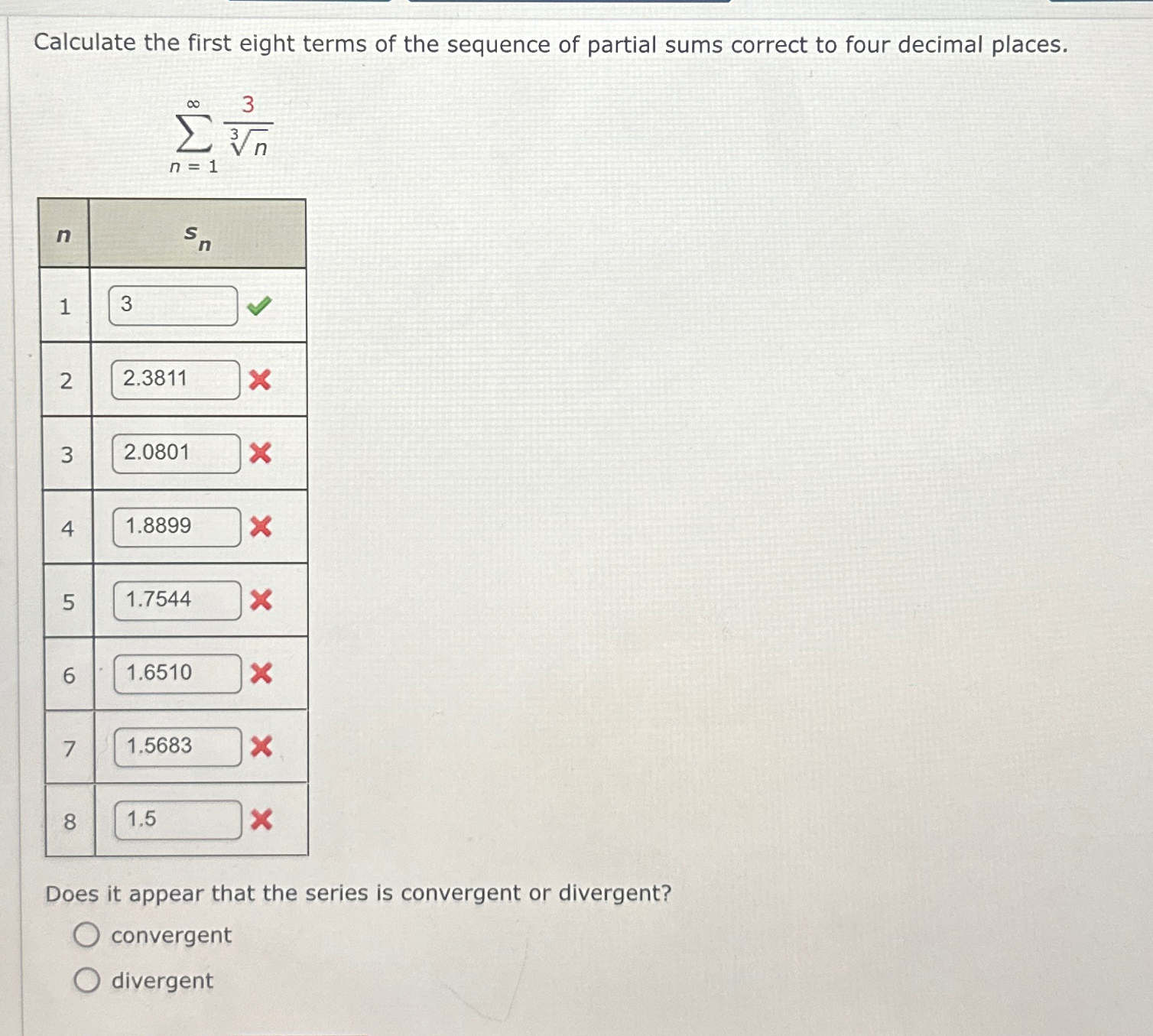 Solved Calculate the first eight terms of the sequence of | Chegg.com