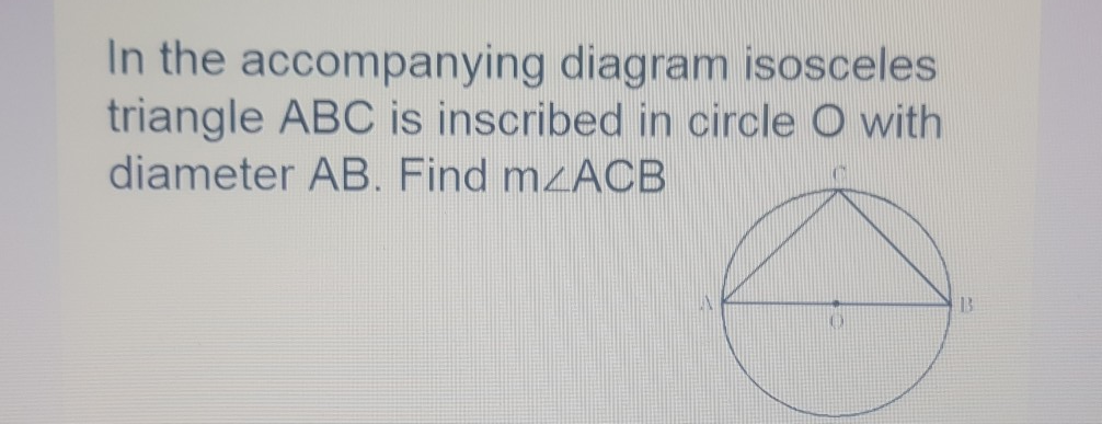 Solved In the accompanying diagram isosceles triangle ABC is | Chegg.com