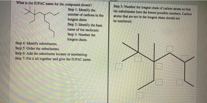Solved 4 X Step 2: What is the base name or parent name the | Chegg.com