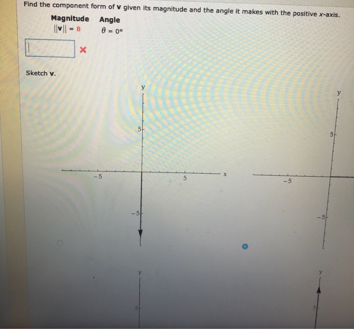 Solved Find the component form of v given its magnitude and | Chegg.com