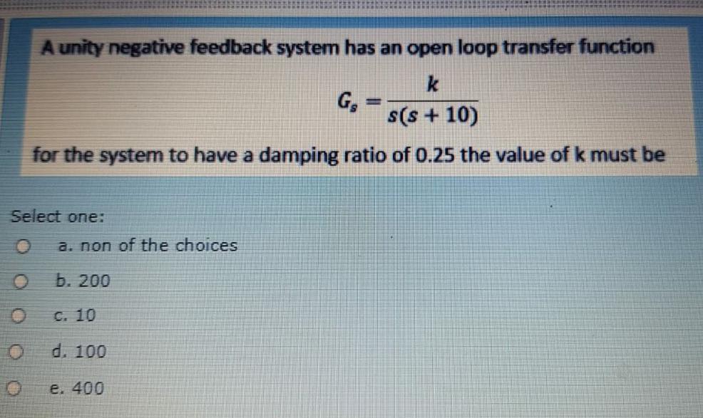 Solved A unity negative feedback system has an open loop | Chegg.com