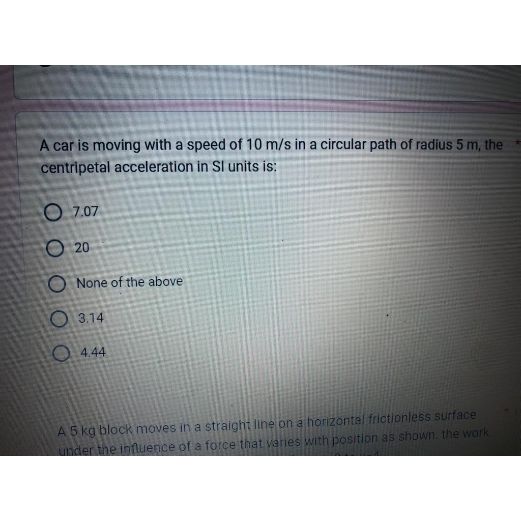 Solved A car is moving with a speed of 10ms ﻿in a circular | Chegg.com