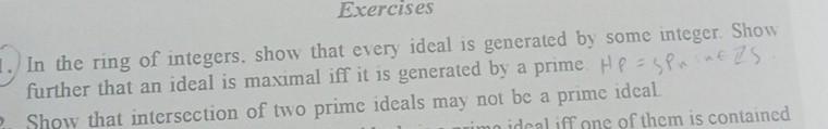 Solved In the ring of integers. show that every ideal is | Chegg.com
