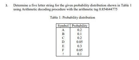 Solved 3. Determine a five letter string for the given | Chegg.com