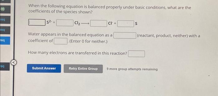 Solved When the following equation is balanced properly | Chegg.com