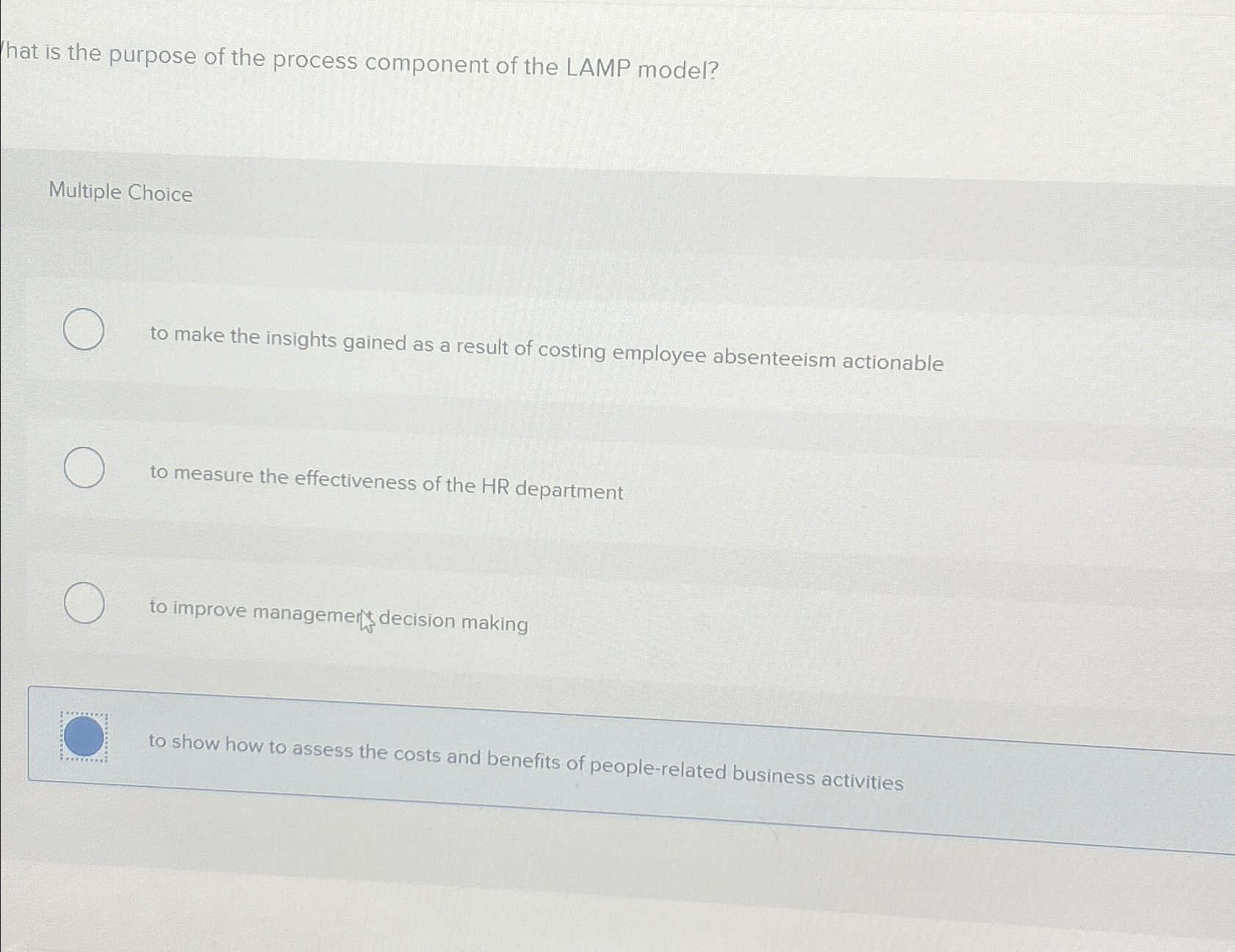 Solved What is the purpose of the process component of the | Chegg.com