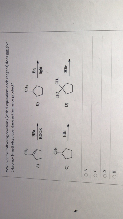 Solved What is the major product of the reaction shown | Chegg.com