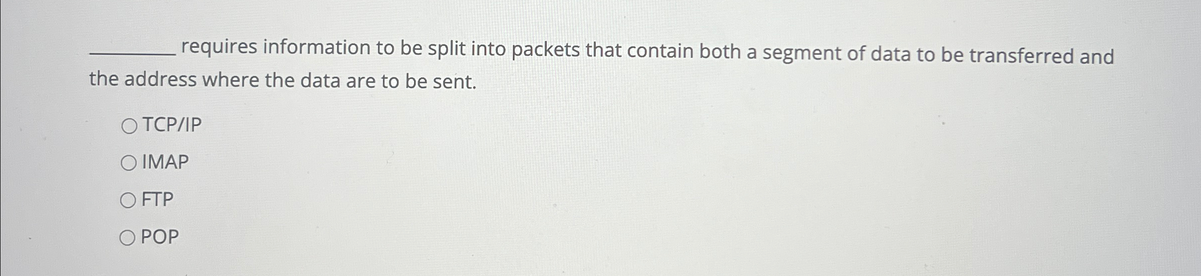 Solved requires information to be split into packets that | Chegg.com