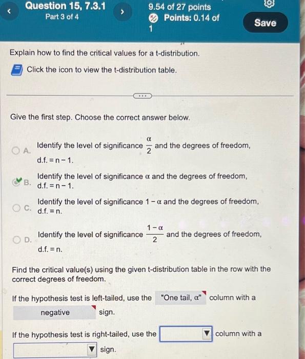 Solved Explain how to find the critical values for a | Chegg.com