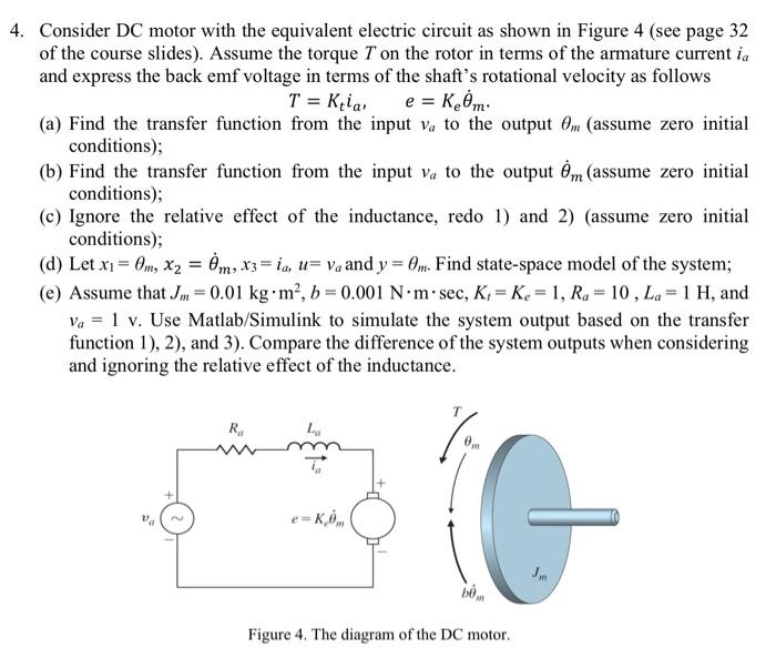 Solved Consider DC motor with the equivalent electric | Chegg.com