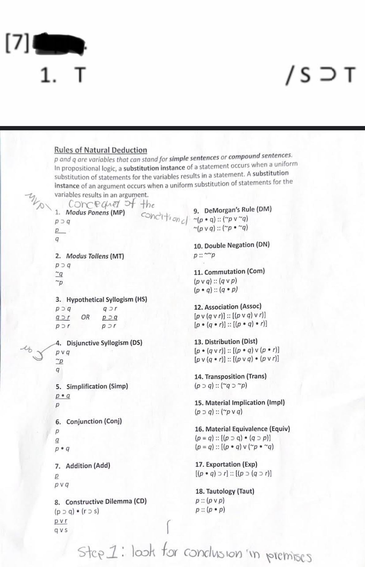 Solved Please use all 18 ﻿rules to derive the conclusion (/) | Chegg.com