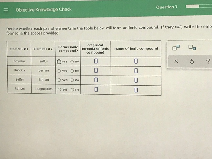 Solved Question 7 Objective Knowledge Check Decide whether | Chegg.com