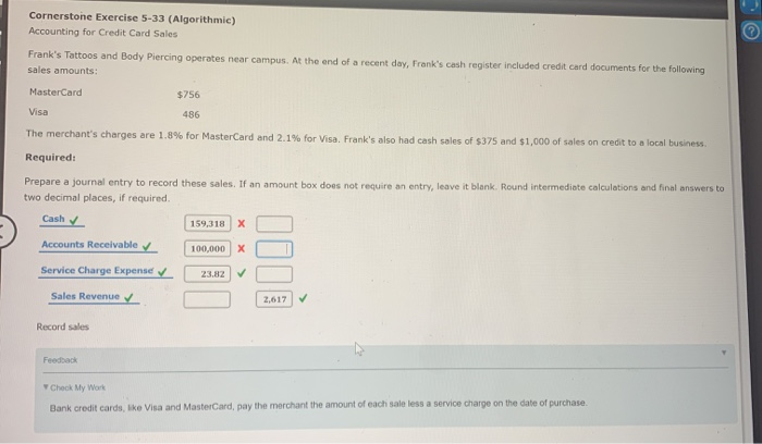 Solved Cornerstone Exercise 5-33 (Algorithmic) Accounting | Chegg.com