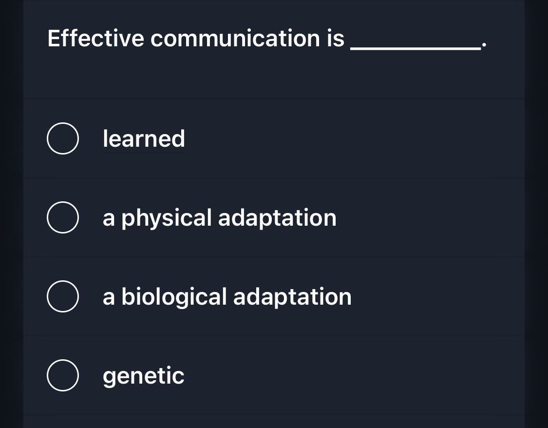 Solved Effective communication islearneda physical | Chegg.com