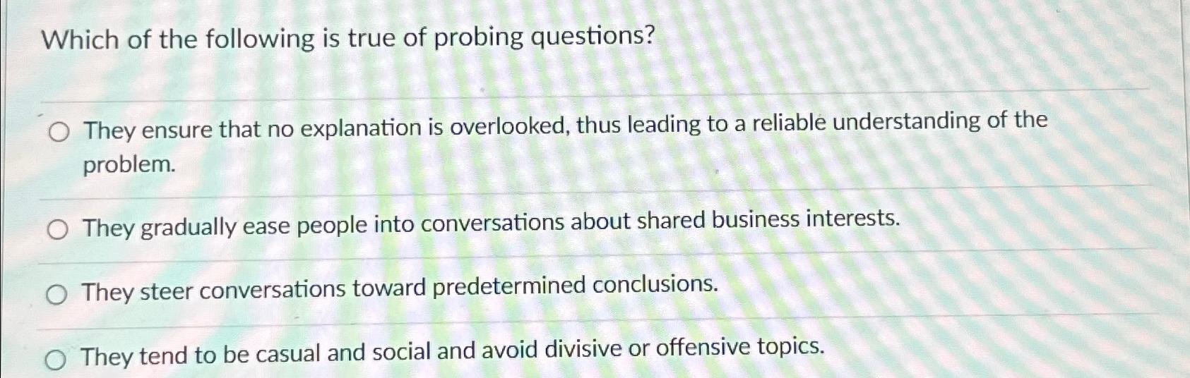 Solved Which of the following is true of probing | Chegg.com