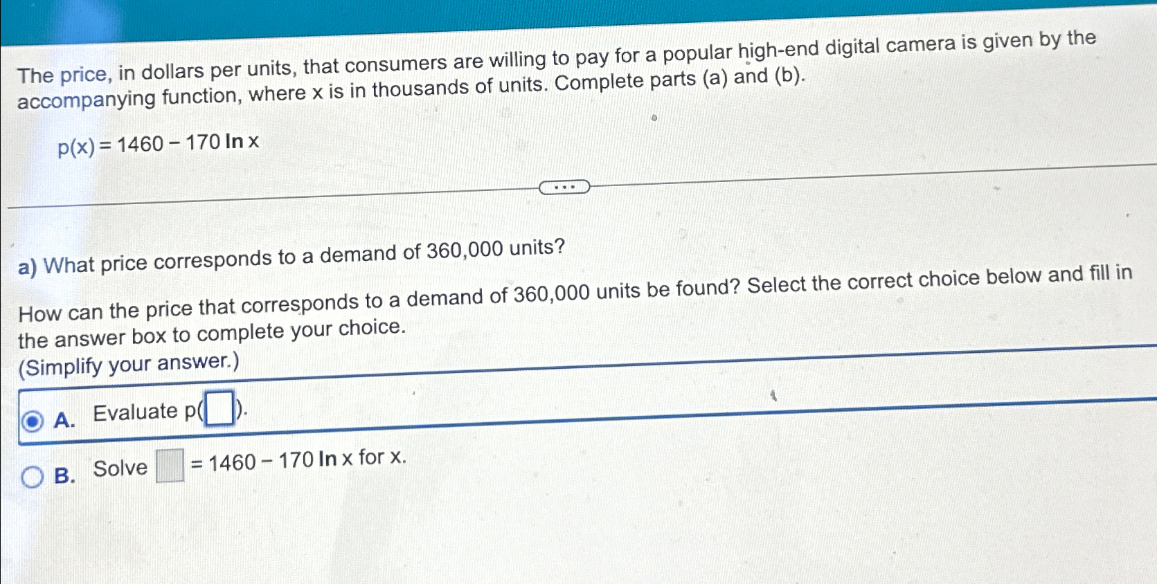 Solved The price, in dollars per units, that consumers are | Chegg.com