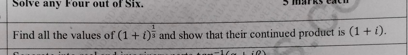 Solved Solve any Four out of Six. Find all the values of | Chegg.com