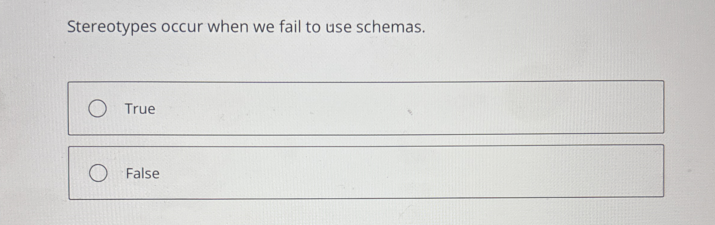 [Solved]: Stereotypes occur when we fail to use schemas. Tru