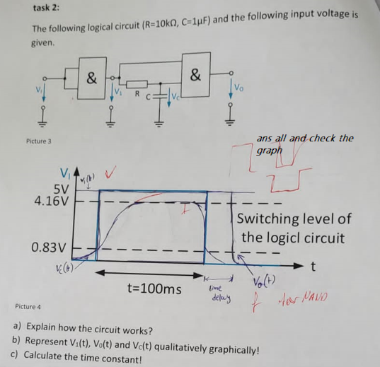 Solved This AND gate. all the question and draw the graph | Chegg.com