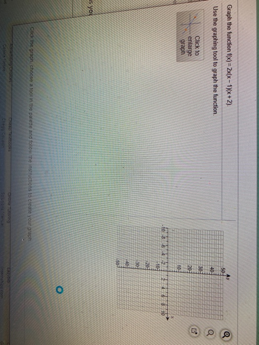 Solved Graph the function f(x)=2x(x-1)(x+2). Use the | Chegg.com