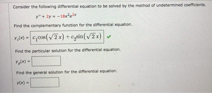 Solved Consider the following differential equation to be | Chegg.com