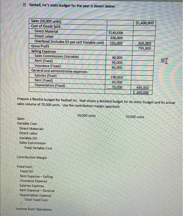 Solved Master Budgets and Flexible Budgets 1) Mari Co. is | Chegg.com