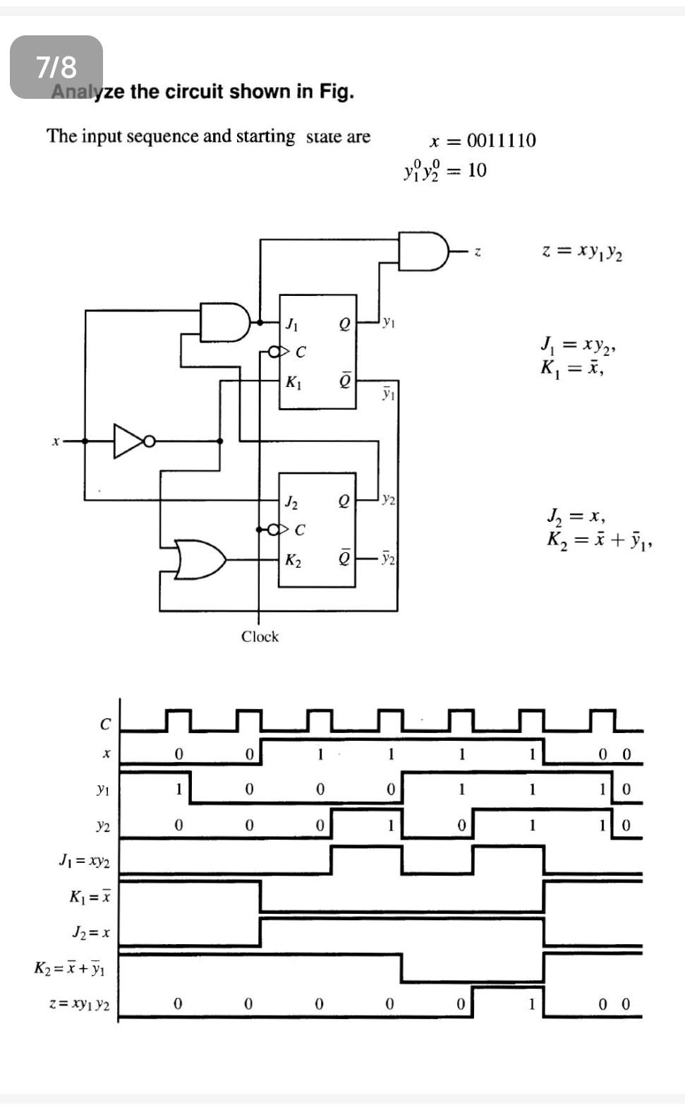 Solved 7/8 Analyze the circuit shown in Fig. The input | Chegg.com