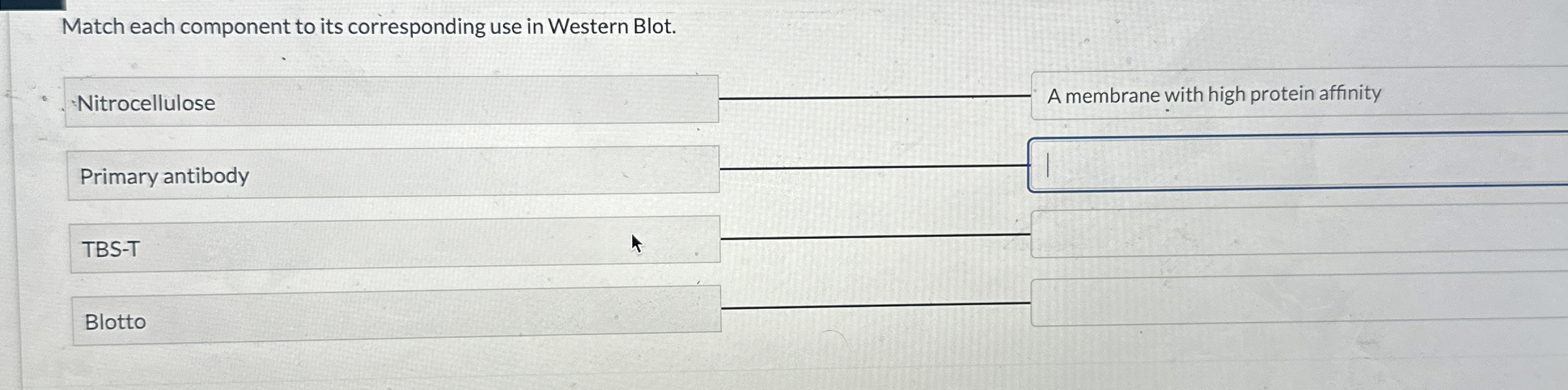 Solved Match each component to its corresponding use in | Chegg.com