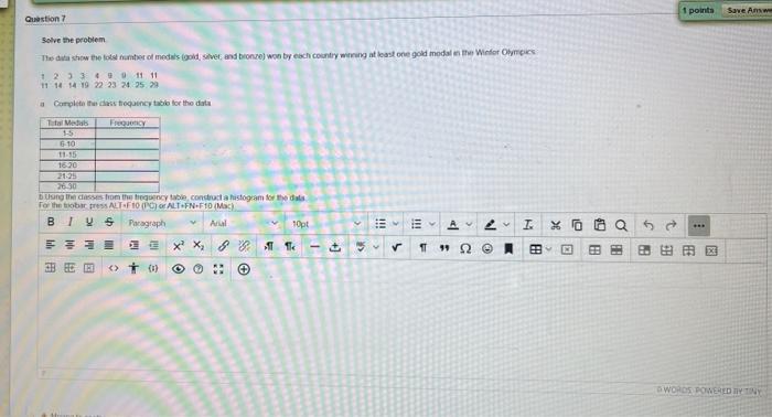 Solved A Complete The Class Frequency Table For The Datab 0475